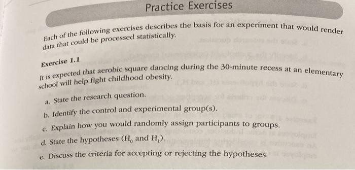 Solved Practice Exercises Each of the following exercises | Chegg.com