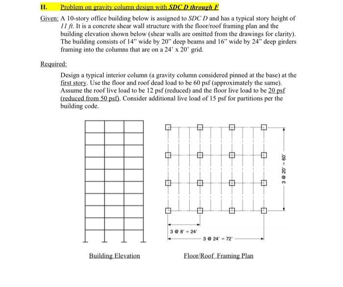 Solved II. Problem on gravity column design with SDCD | Chegg.com