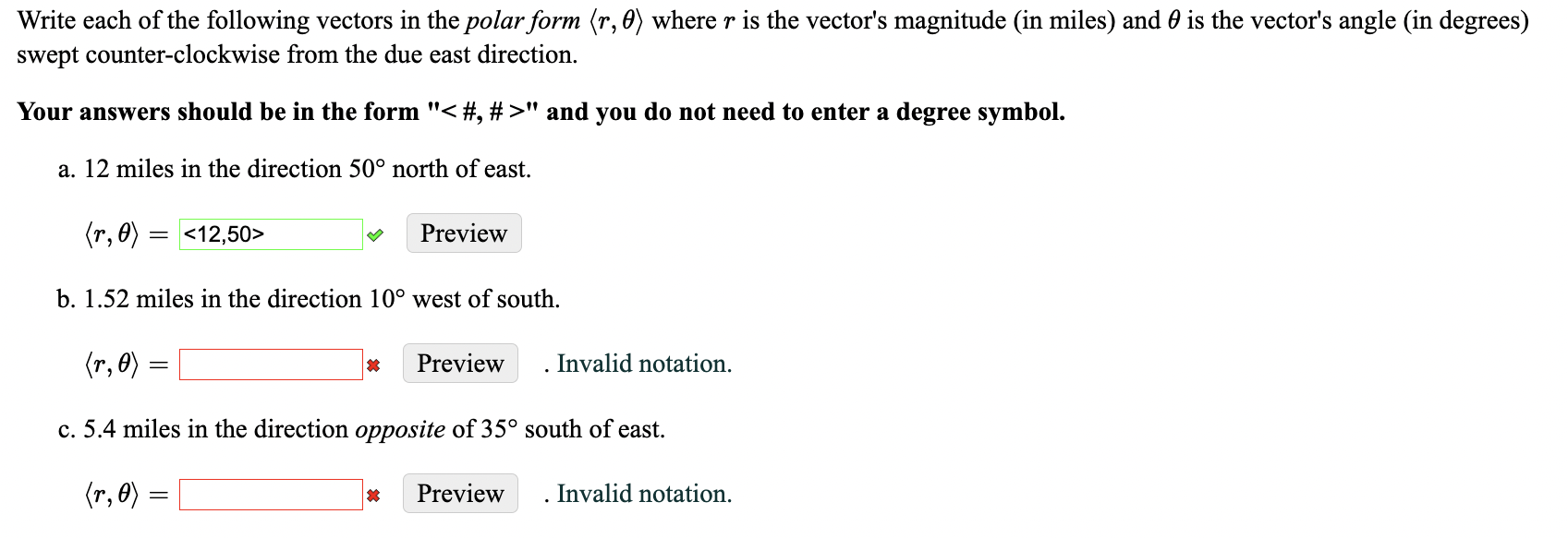 Solved Write each of the following vectors in the polar form | Chegg.com