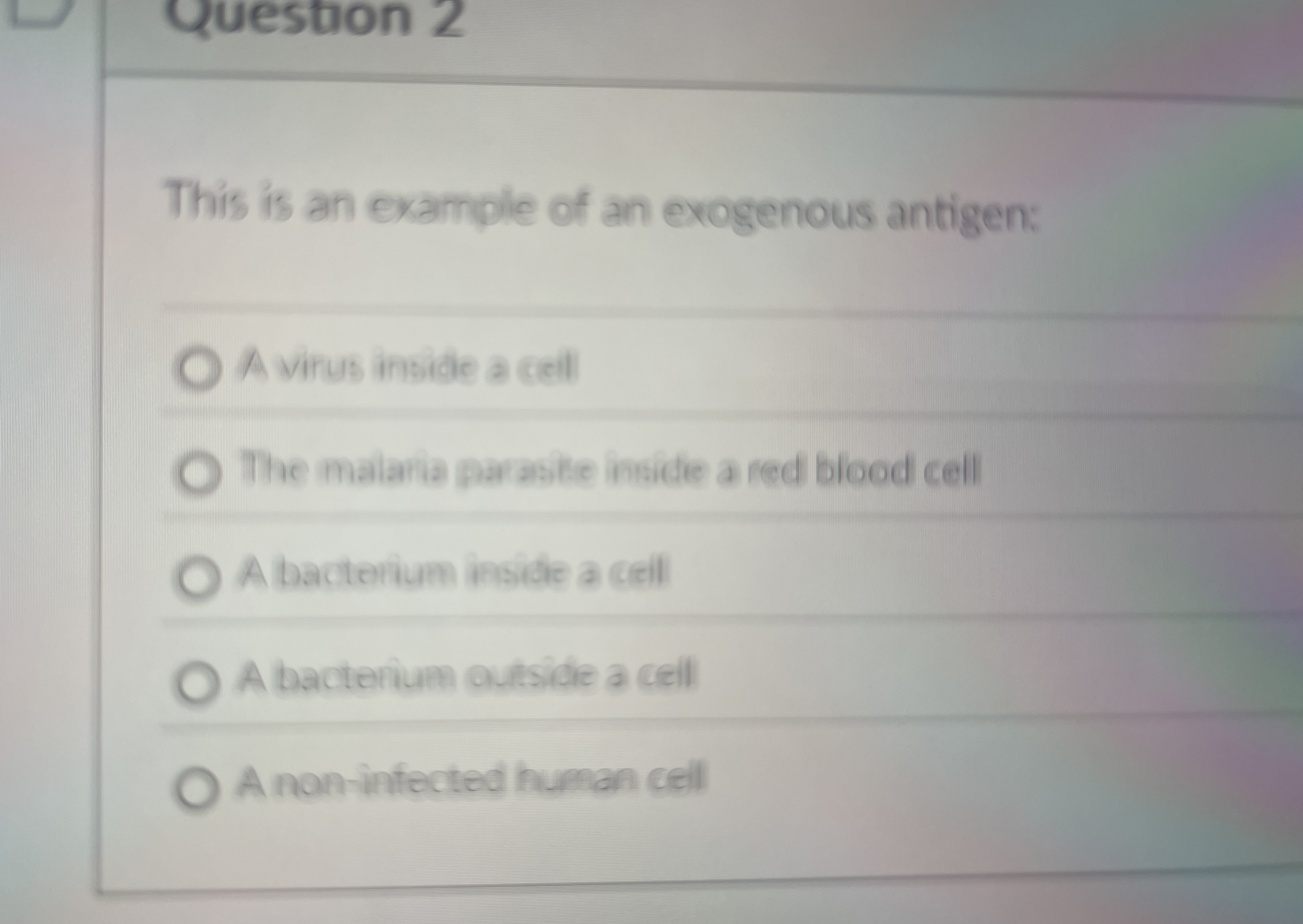 High Quality SOLUTION This is an example of an exogenous antigen:A virus | Chegg.com