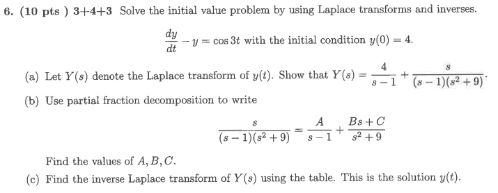 Solved (a) ﻿Evaluate the Laplace transform of the function | Chegg.com