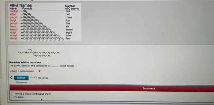 Solved Branches within branches The 1UPAC name of this | Chegg.com