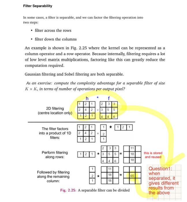 Solved Filter Separability In some cases, a filter is | Chegg.com