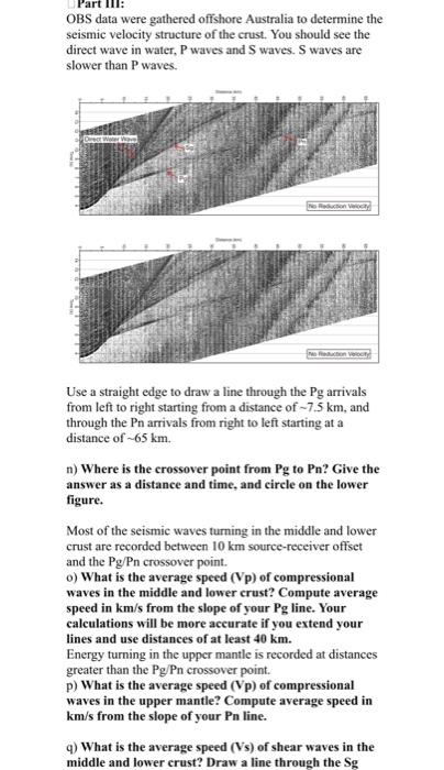 OBS data were gathered offshore Australia to | Chegg.com