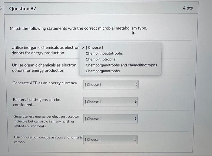 Solved Match the following statements with the correct | Chegg.com