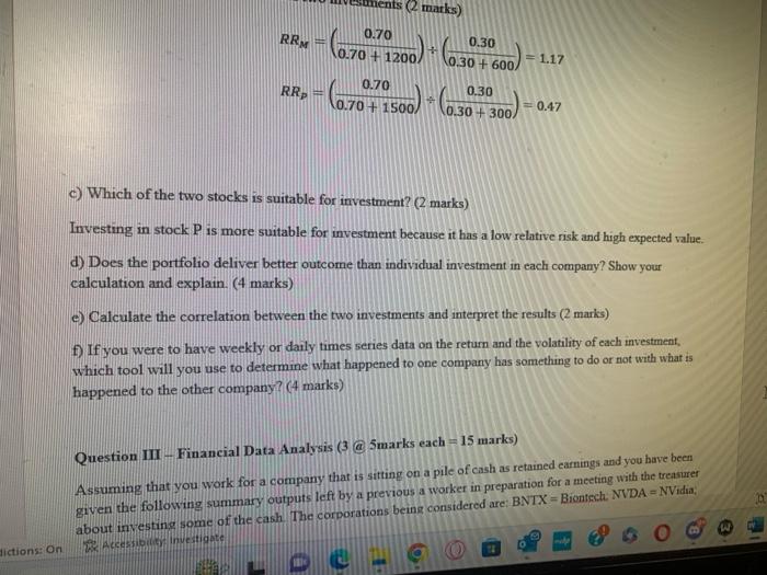 Solved Question 2 -Decision under uncertainty (16 marks) An | Chegg.com