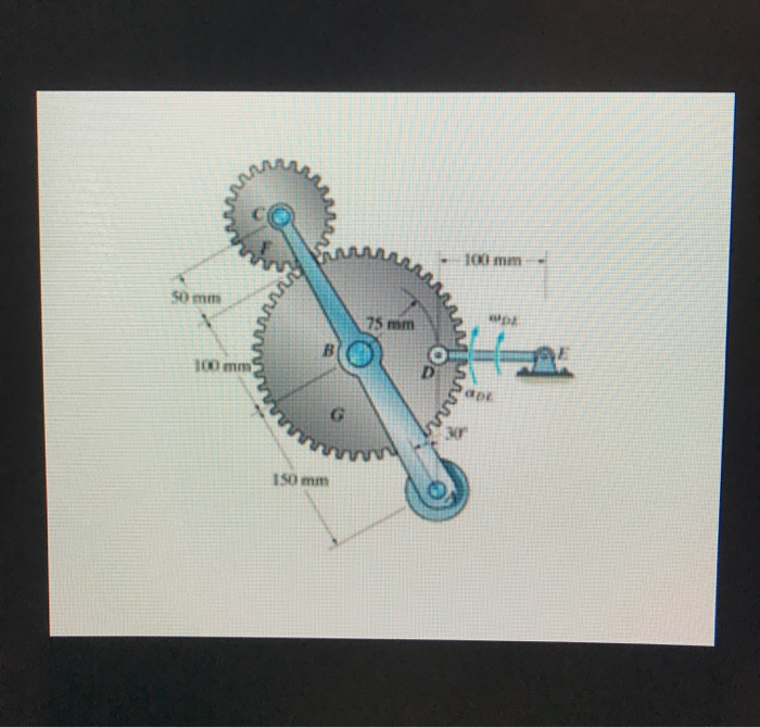 Solved The tied crank and gear mechanism gives rocking | Chegg.com