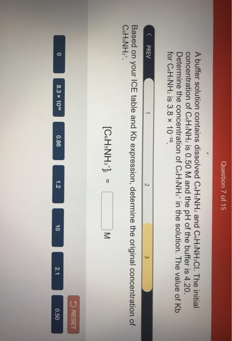 Solved Question 7 of 15 A buffer solution contains dissolved | Chegg.com