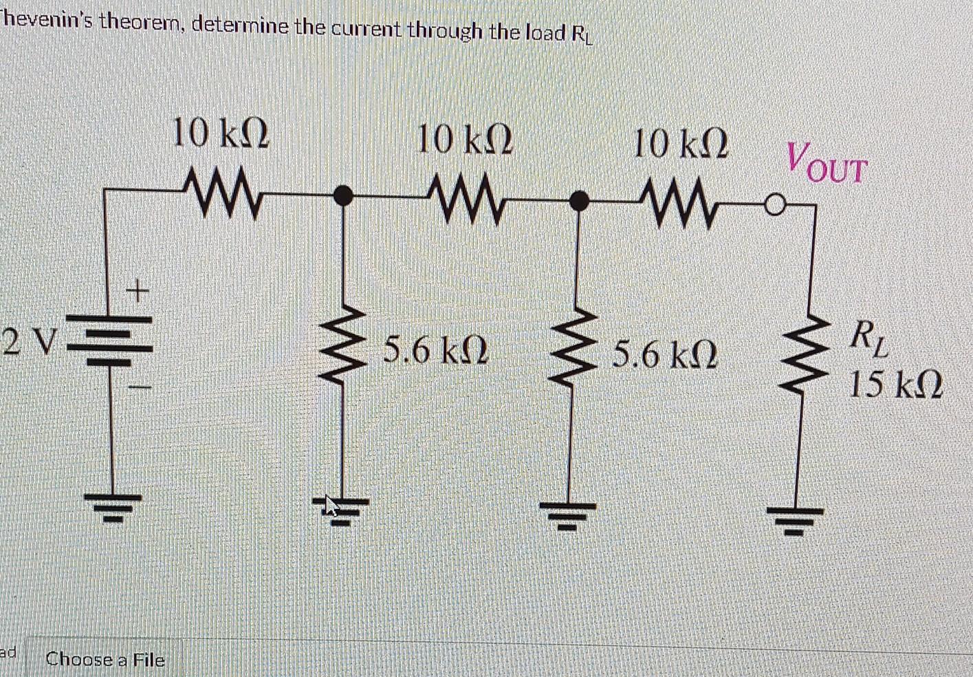 Solved using Thevenin's theorem, determine the current | Chegg.com