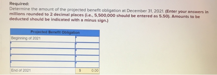 Solved Exercise 17-2 (Algo) Determine the projected benefit | Chegg.com
