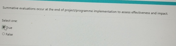 Solved Summative evaluations occur at the end of | Chegg.com