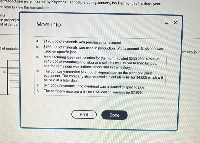 Solved The following transactions were incumed by Keystone | Chegg.com