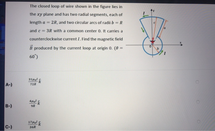 Solved The closed loop of wire shown in the figure lies in | Chegg.com