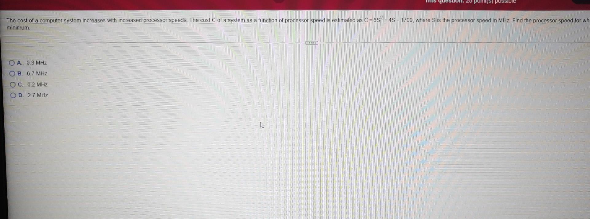 Solved Wis questom. 20 poin) possible The cost of a computer | Chegg.com