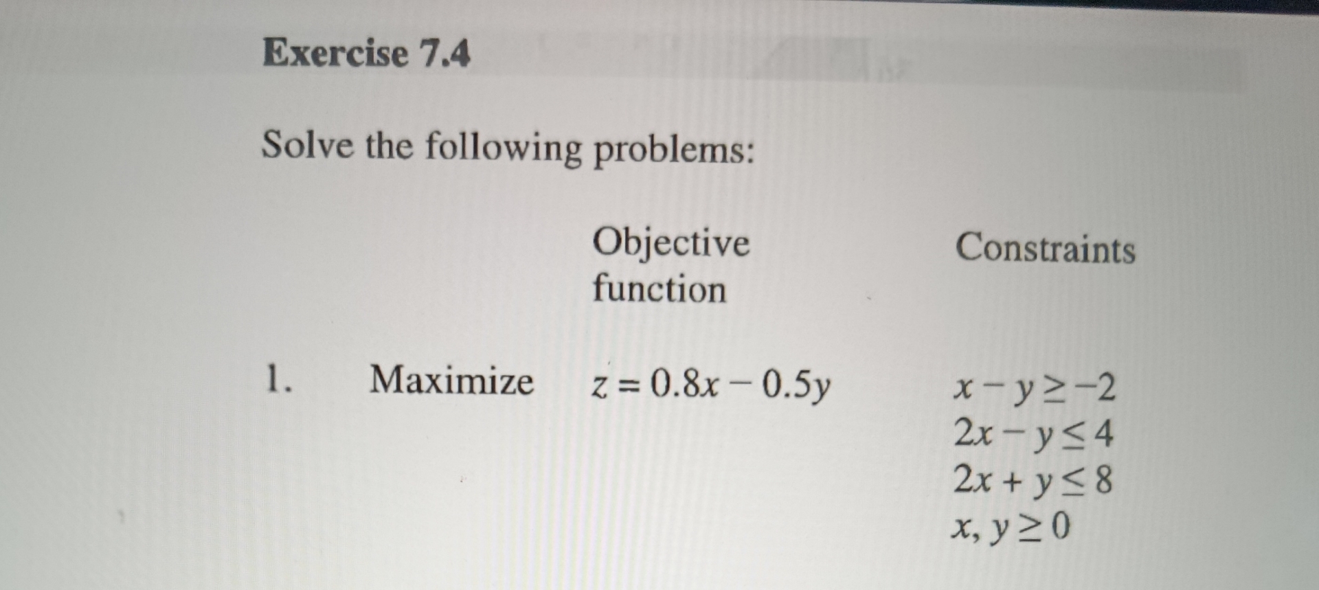 Solved Exercise 7.4 (1)Solve the following | Chegg.com