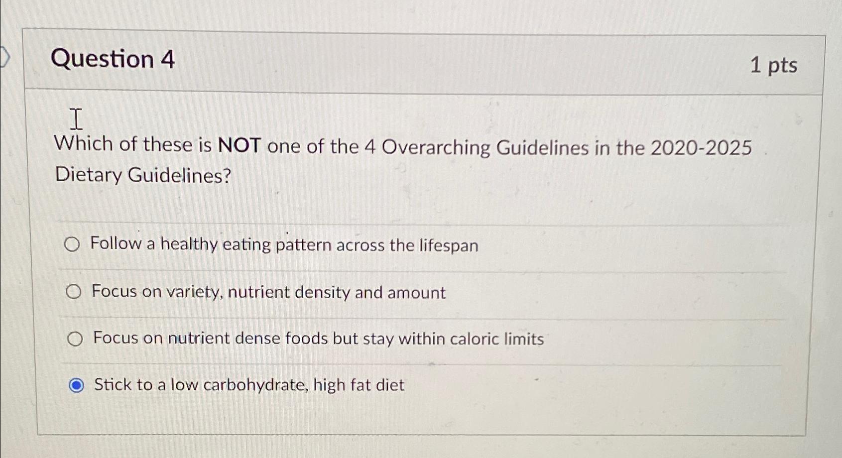 Solved Question 41ptsIWhich of these is NOT one of the 4 | Chegg.com