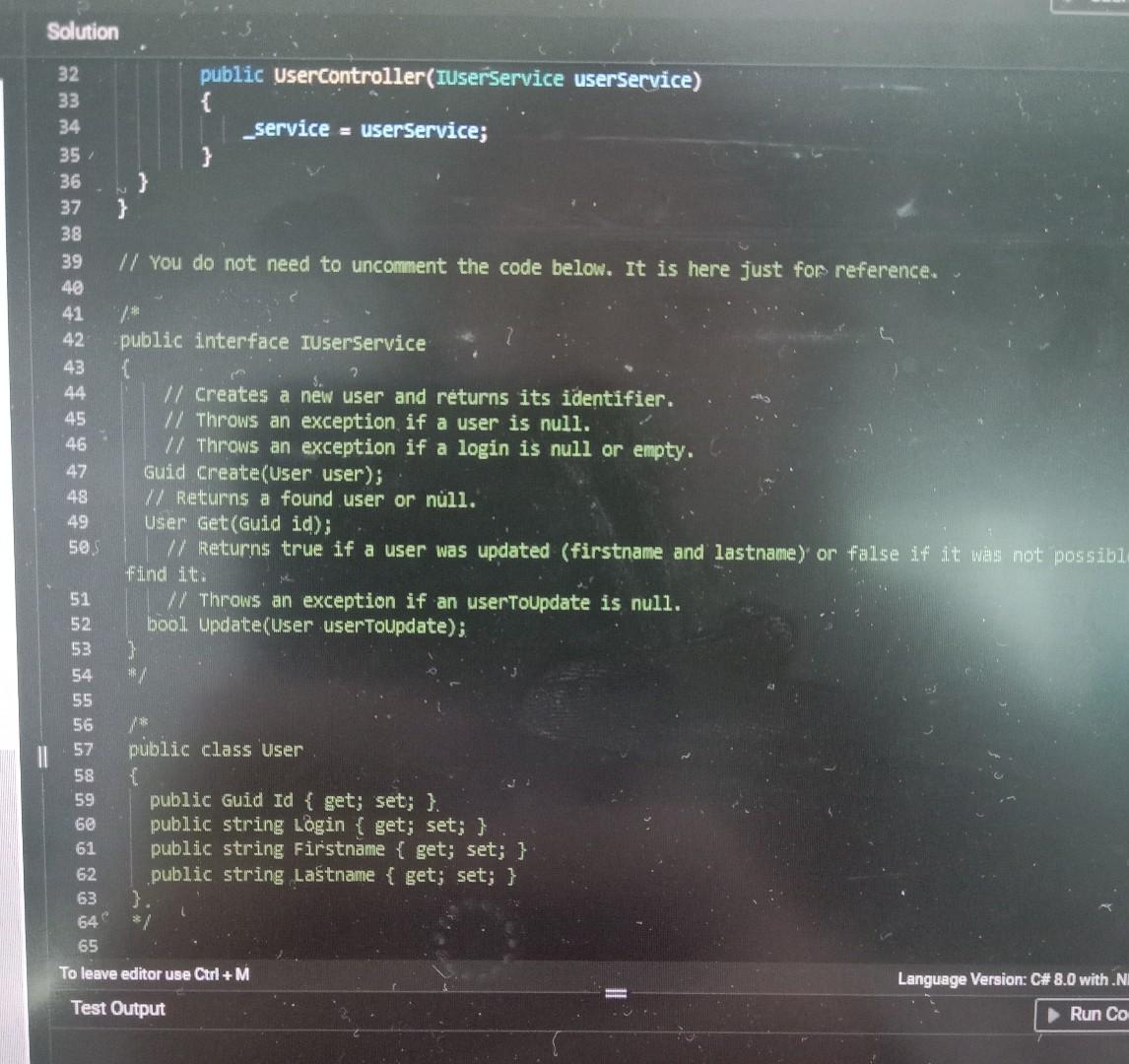 Solved Your task is to finish implementation of | Chegg.com