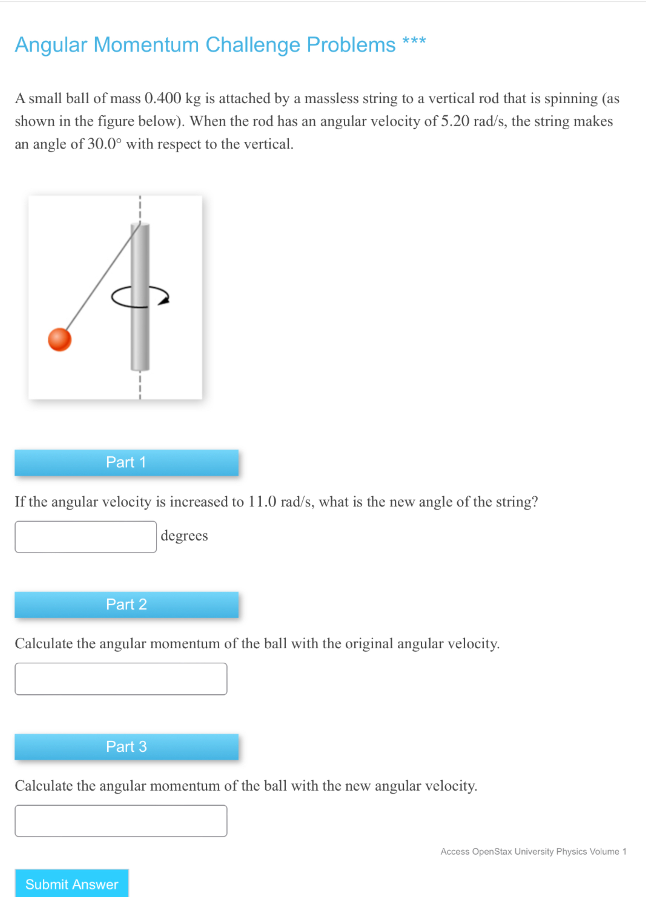 Solved Angular Momentum Challenge ProblemsA small ball of | Chegg.com