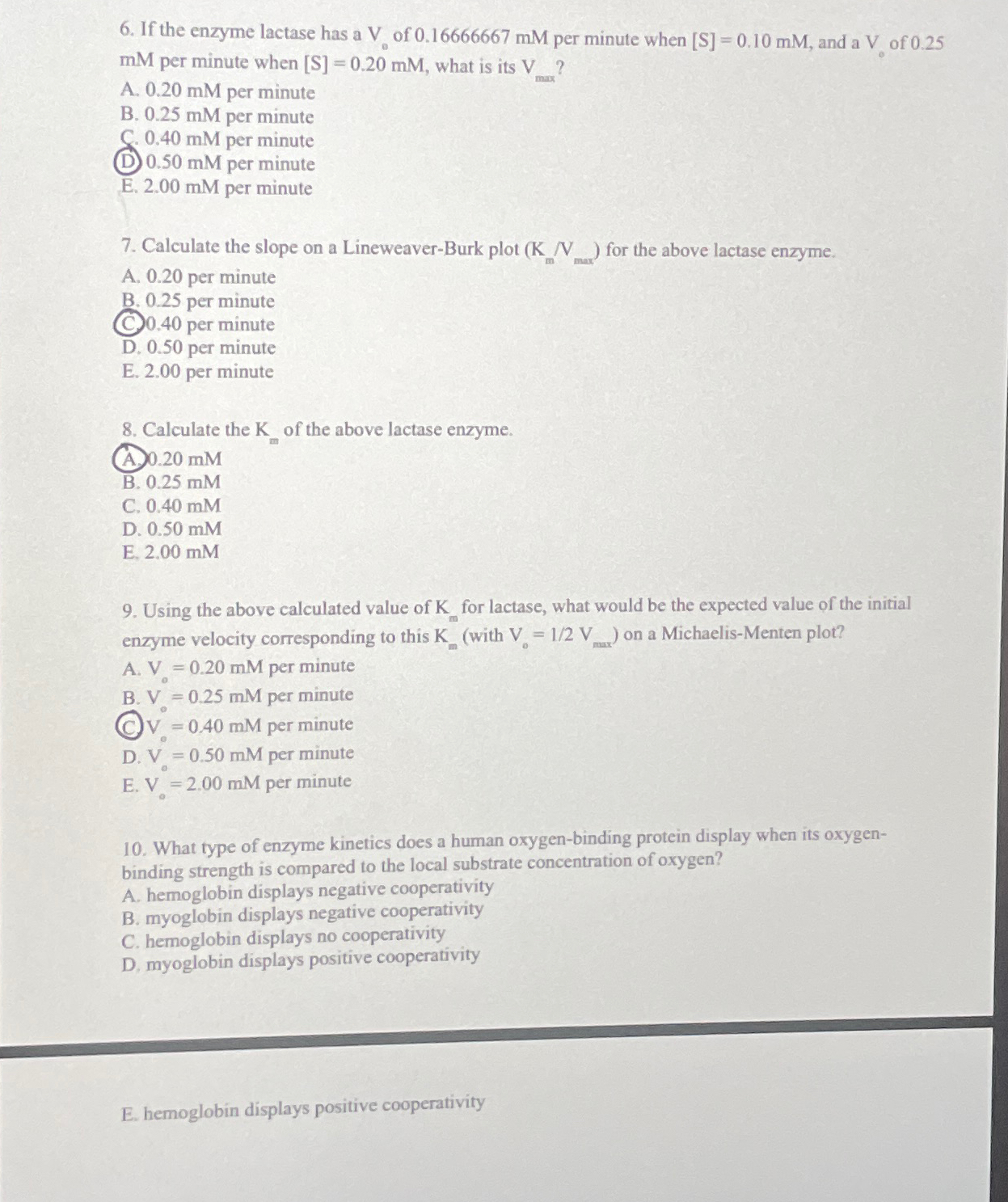 Solved Need help with questions 6-10 | Chegg.com