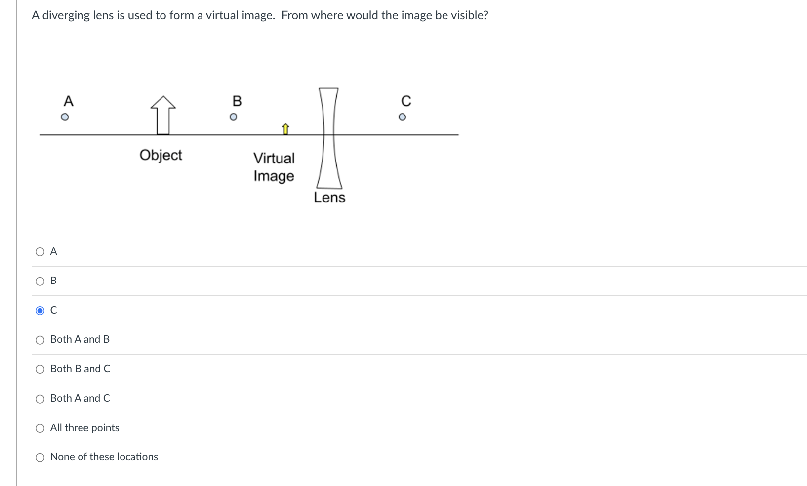 Solved A diverging lens is used to form a virtual image. | Chegg.com