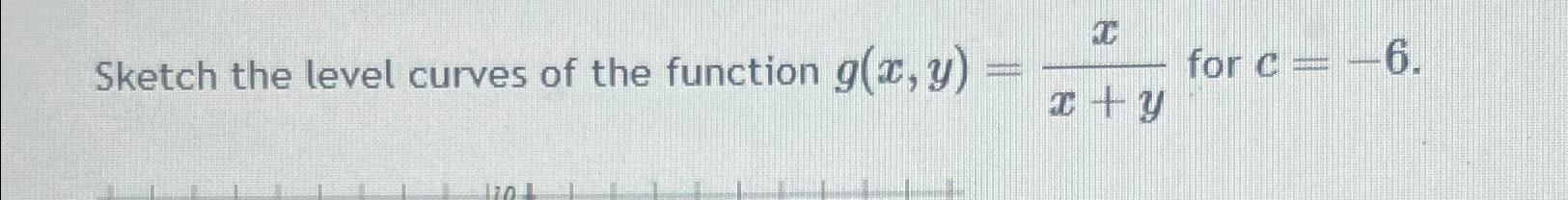 Solved Sketch the level curves of the function g(x,y)=xx+y | Chegg.com