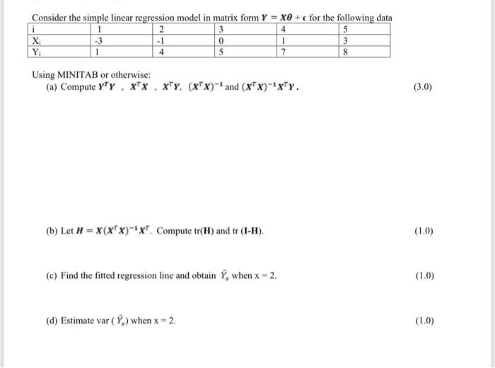 Solved i 3 4 0 Consider the simple linear regression model | Chegg.com