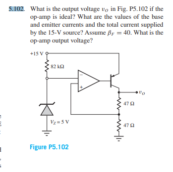 Solved 5.102. ﻿What is the output voltage vo ﻿in Fig. P5.102 | Chegg.com