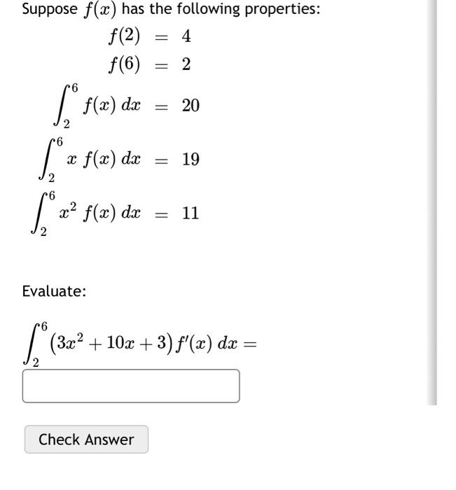 Solved Suppose f(x) has the following properties: | Chegg.com