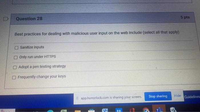 Solved Best practices for dealing with malicious user input | Chegg.com Solved Best practices for dealing with malicious user input | Chegg.com