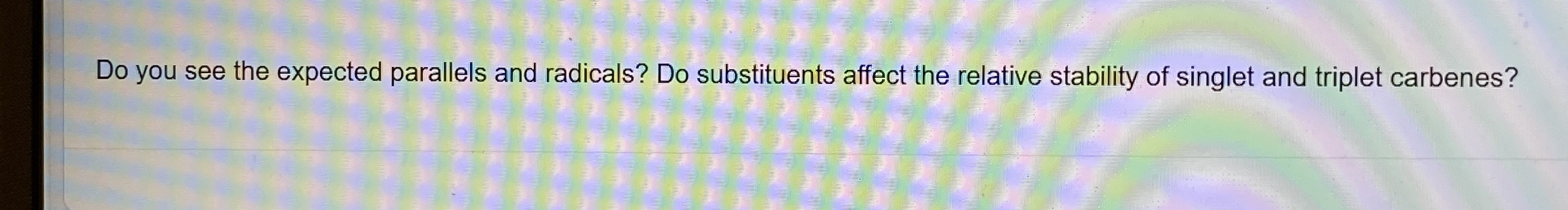 Solved Do you see the expected parallels and radicals? Do | Chegg.com