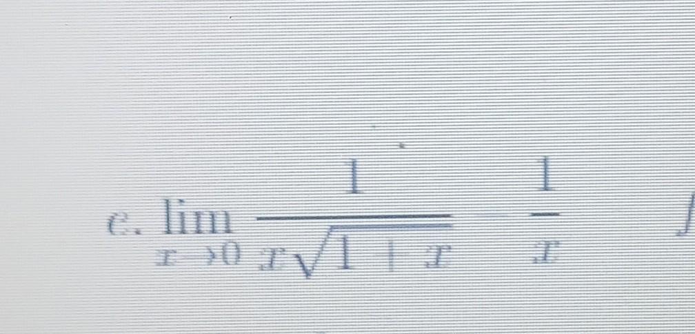 Solved e. lim VITT | Chegg.com