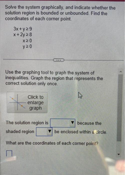Solved Solve the system graphically, and indicate whether | Chegg.com