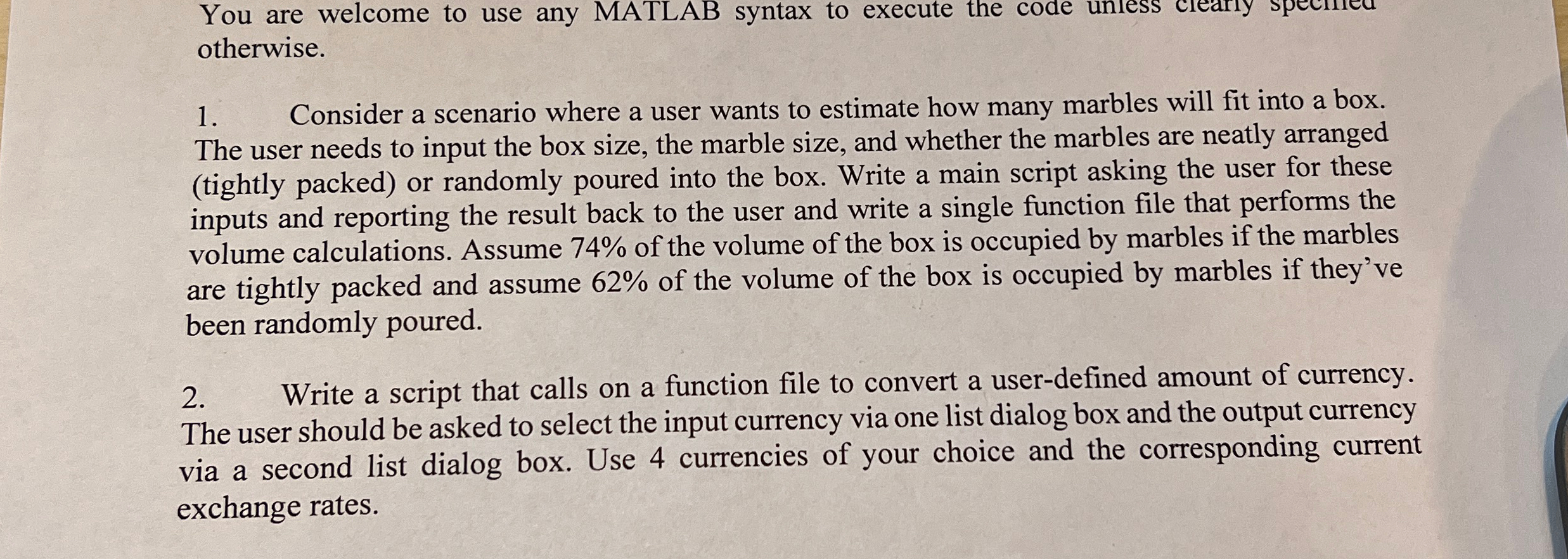 Solved You are welcome to use any MATLAB syntax to execute | Chegg.com