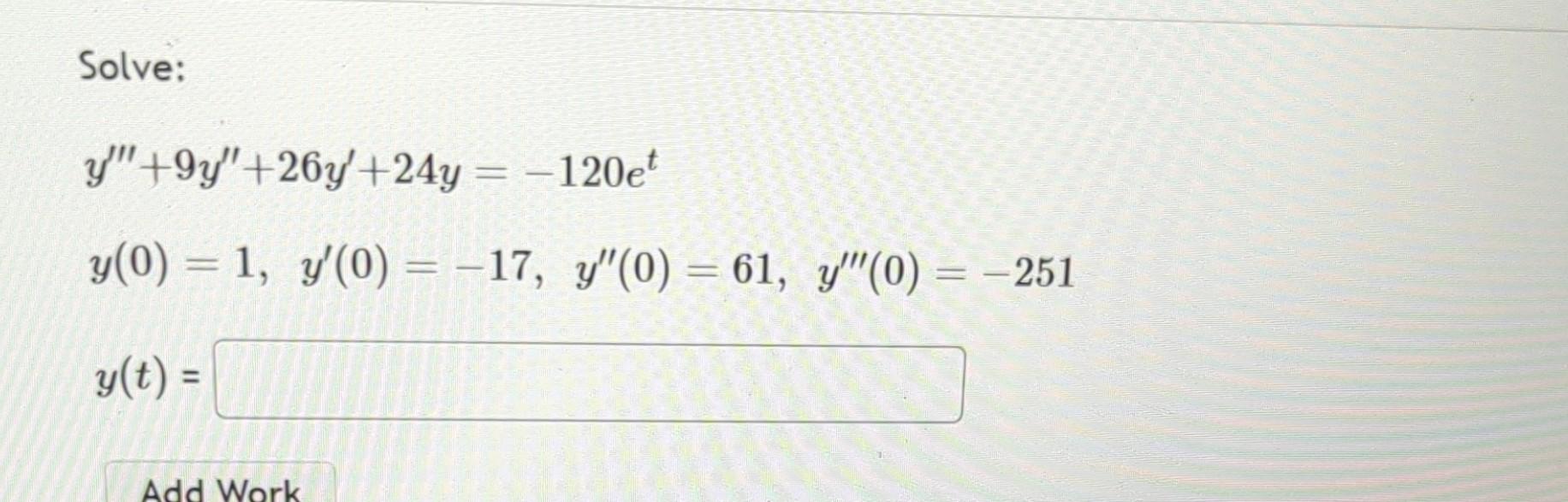 Solved Solve: \\[ \\begin{array}{l} y^{\\prime \\prime | Chegg.com