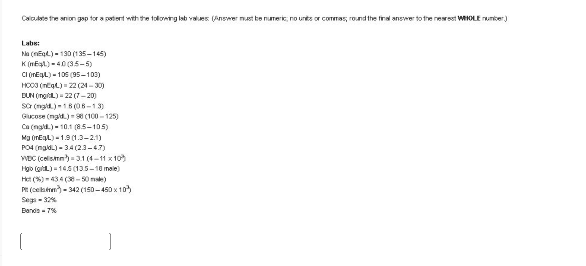 Solved Labs:Glucose | Chegg.com