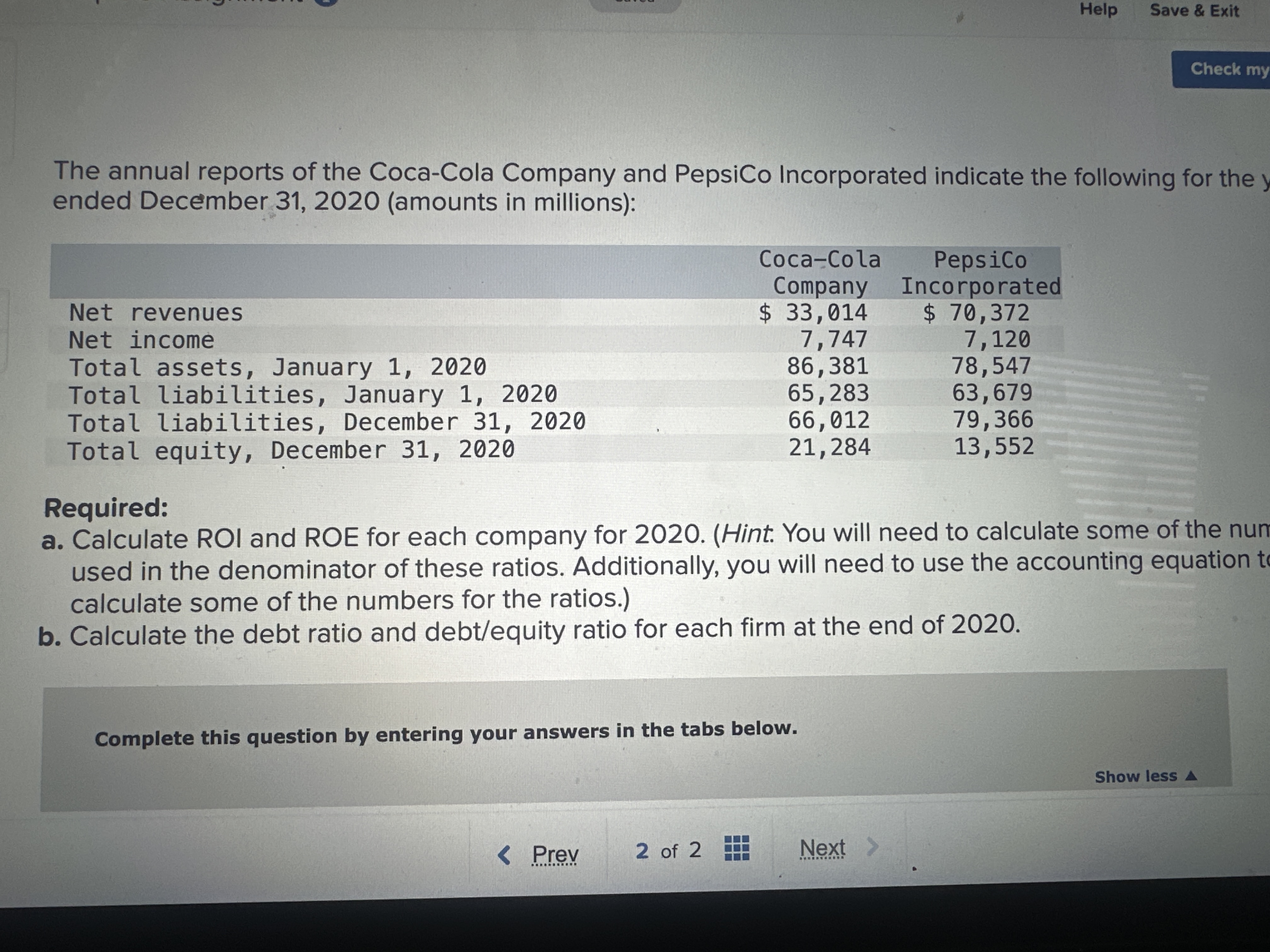The annual reports of the Coca-Cola Company and | Chegg.com