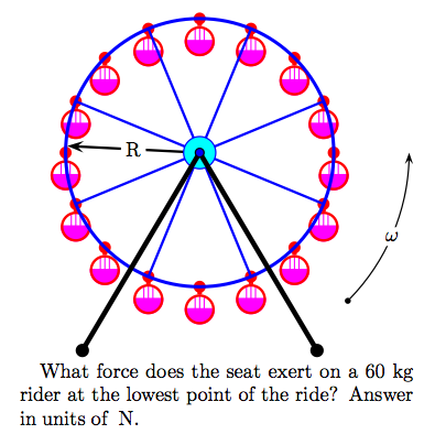 Solved The following figure shows a Ferris wheel that | Chegg.com