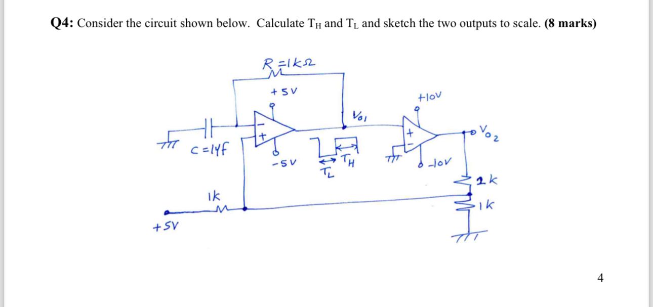 Solved Q4: Consider the circuit shown below. Calculate TH | Chegg.com