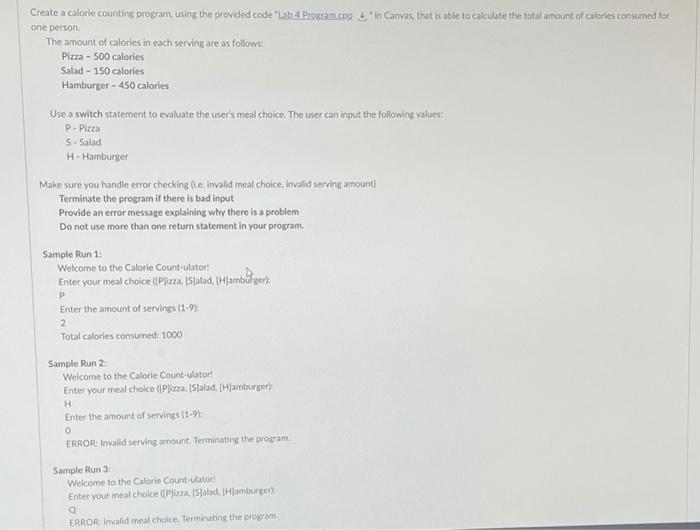Solved 1/Description: this program will saculate the number | Chegg.com