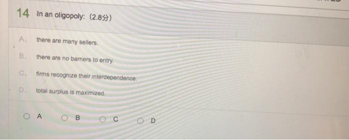Solved 11 A monopolist responds to a decrease in demand by | Chegg.com