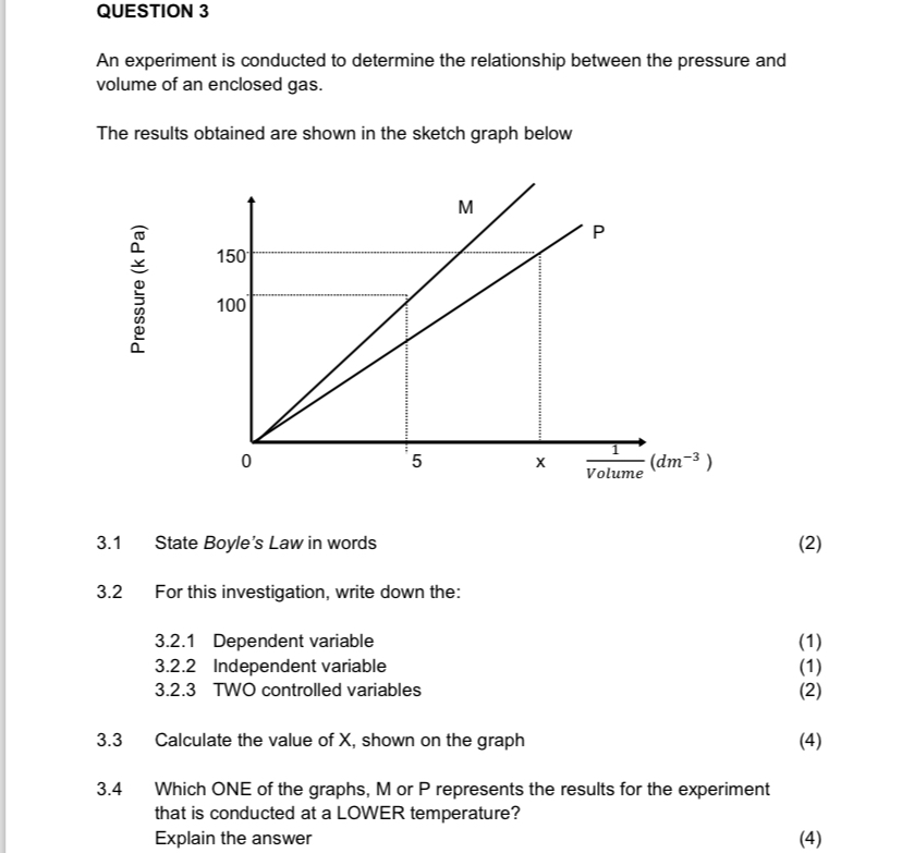 Solved QUESTION 3An experiment is conducted to determine the | Chegg.com