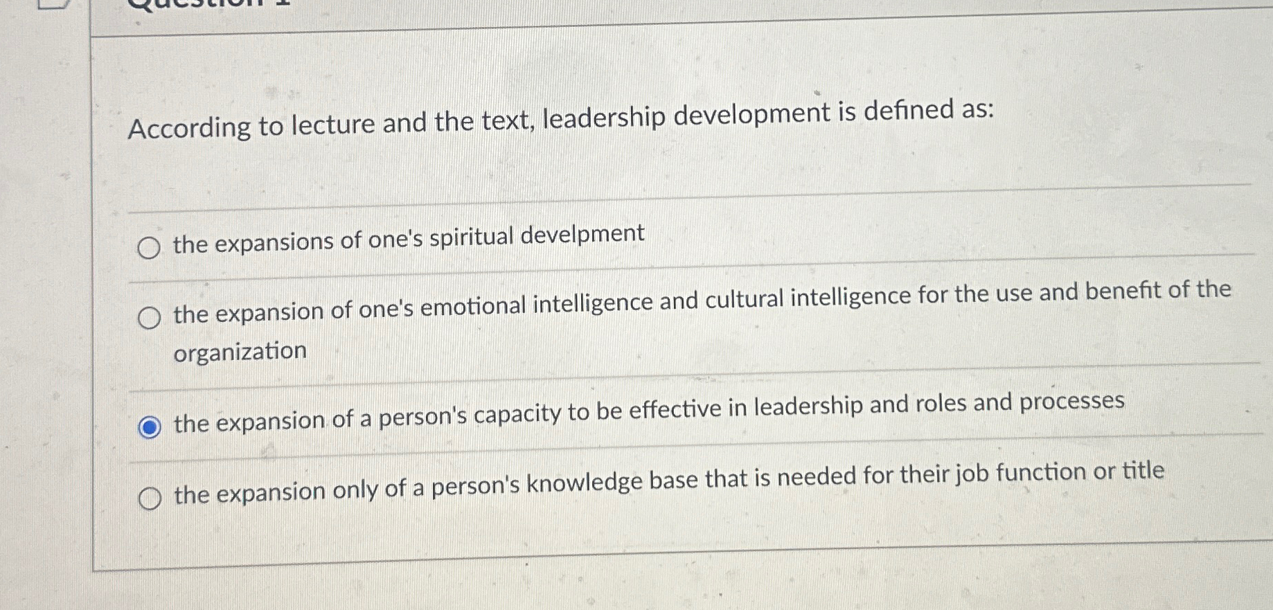 Solved According to lecture and the text, leadership | Chegg.com