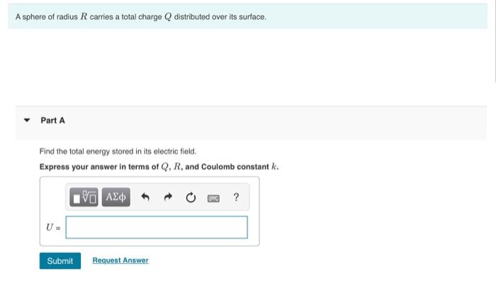 Solved A sphere of radius R carries a total charge Q | Chegg.com