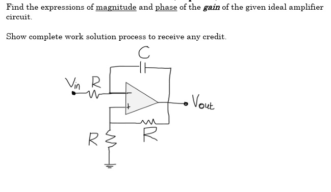 Solved Find the expressions of magnitude and phase of the | Chegg.com
