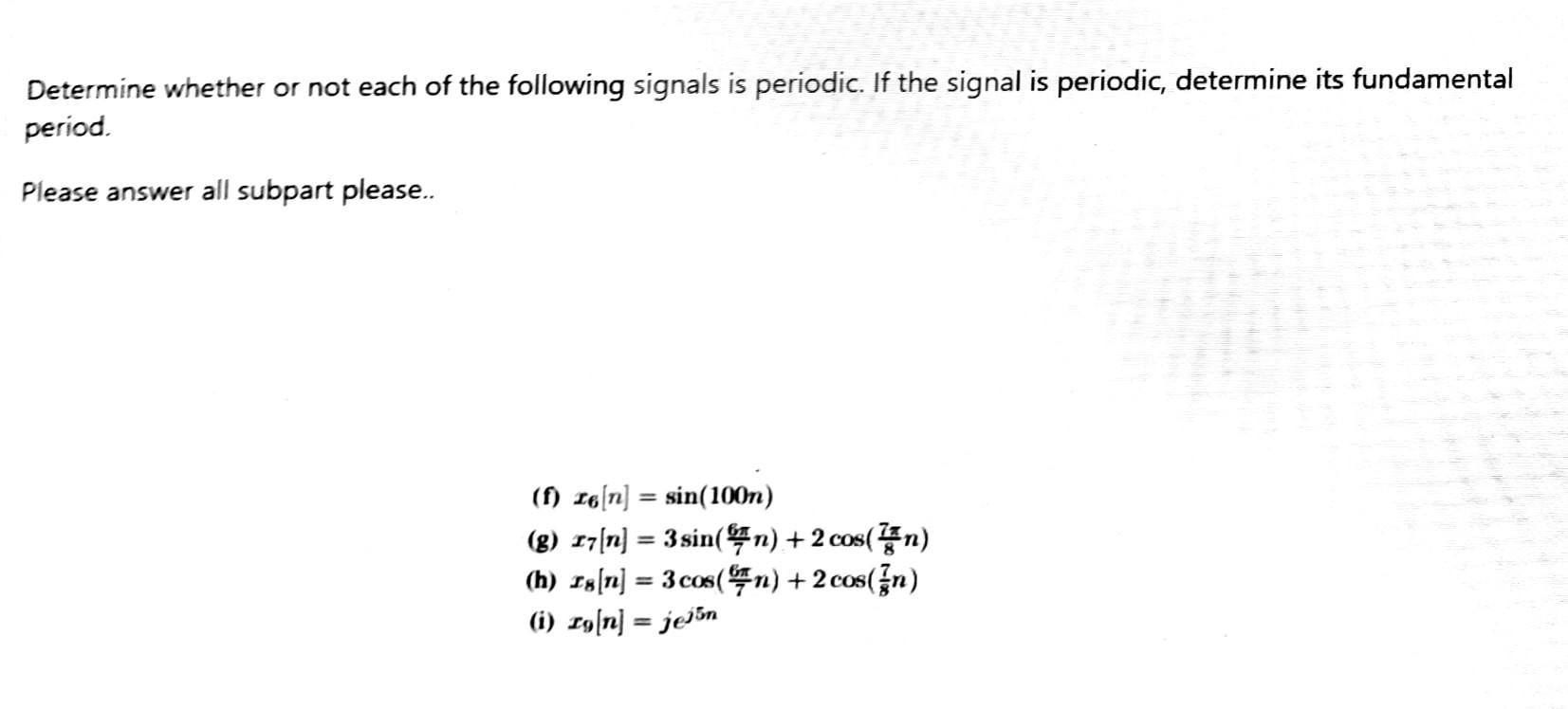 Solved Determine whether or not each of the following | Chegg.com