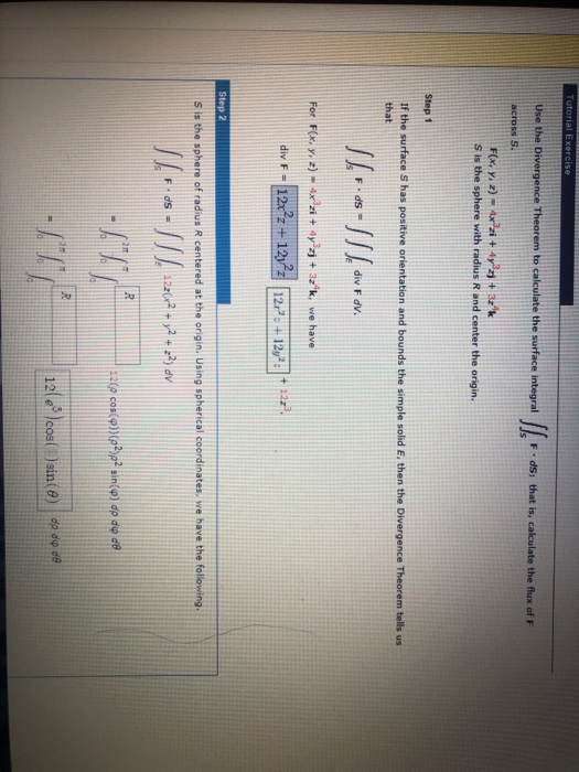 Solved Tutorial Exercise Use the Divergence Theorem to | Chegg.com