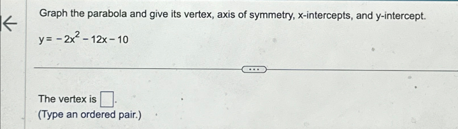 Solved Graph the parabola and give its vertex, axis of | Chegg.com