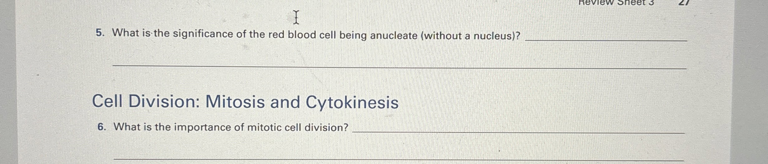 Solved What is the significance of the red blood cell being | Chegg.com
