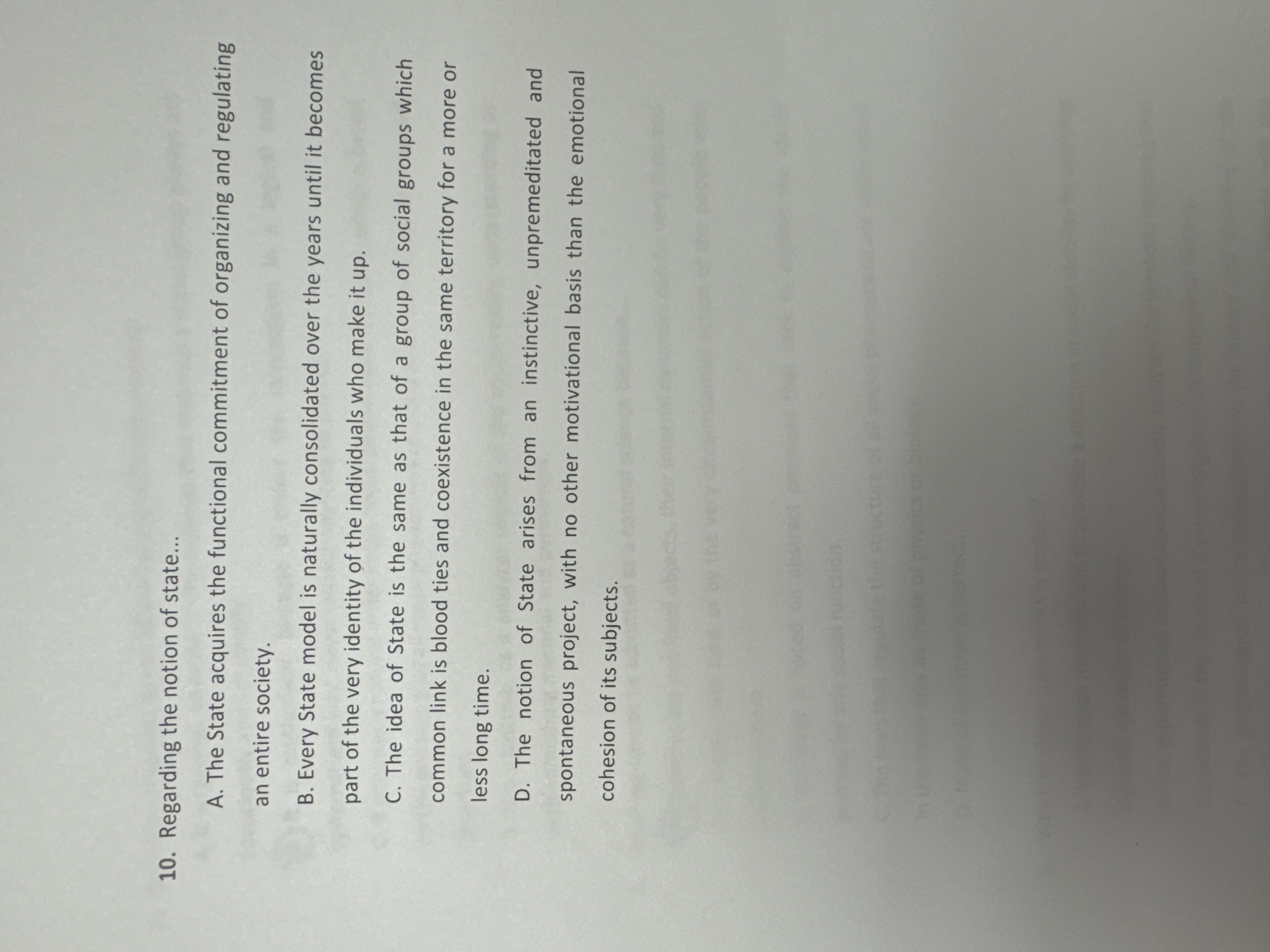 Solved Regarding the notion of state...A. ﻿The State | Chegg.com