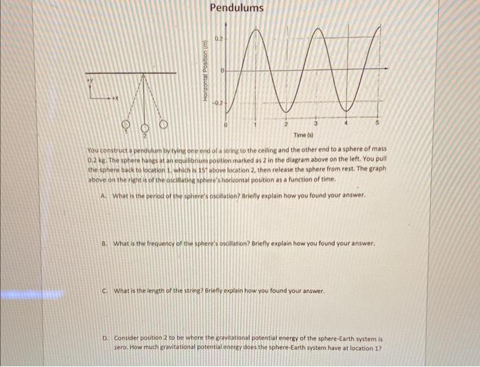Solved Pendulums You construct a pendulum by tying one end | Chegg.com